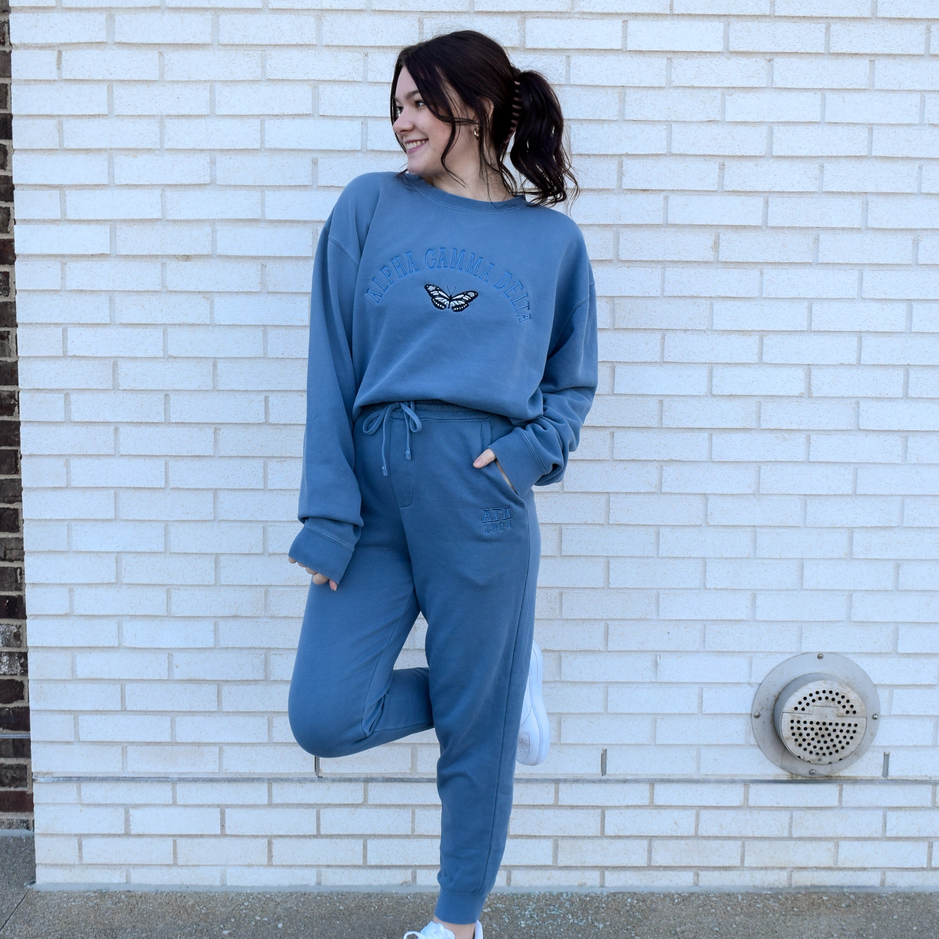 Slate Blue Pigment Dyed Butterfly Sweat-Set – The Letter Market